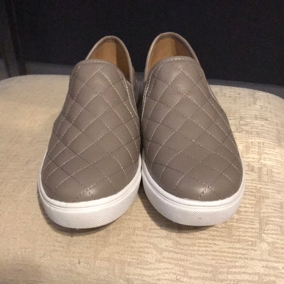 Brash | Shoes | Taupe Quilted Leather Slide On Fashion Shoe | Poshmark